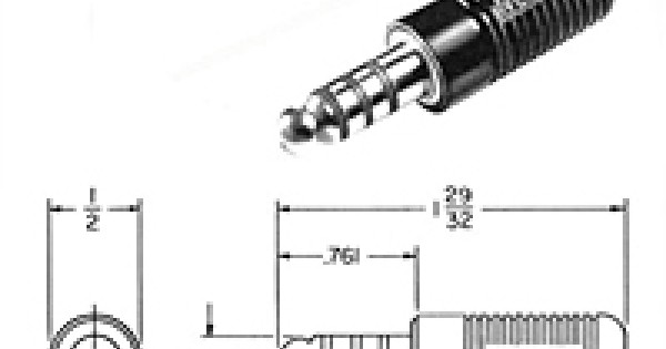 TP120 (U174 Style) Helicopter Headset Plug (NATO Plug)